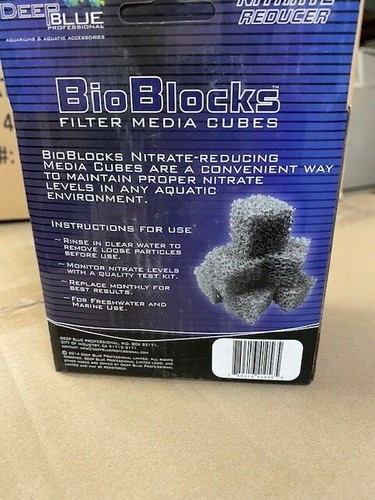 Deep Blue Bioblocks Filter Media Cubes Nitrate Reducer 60 Count For ...
