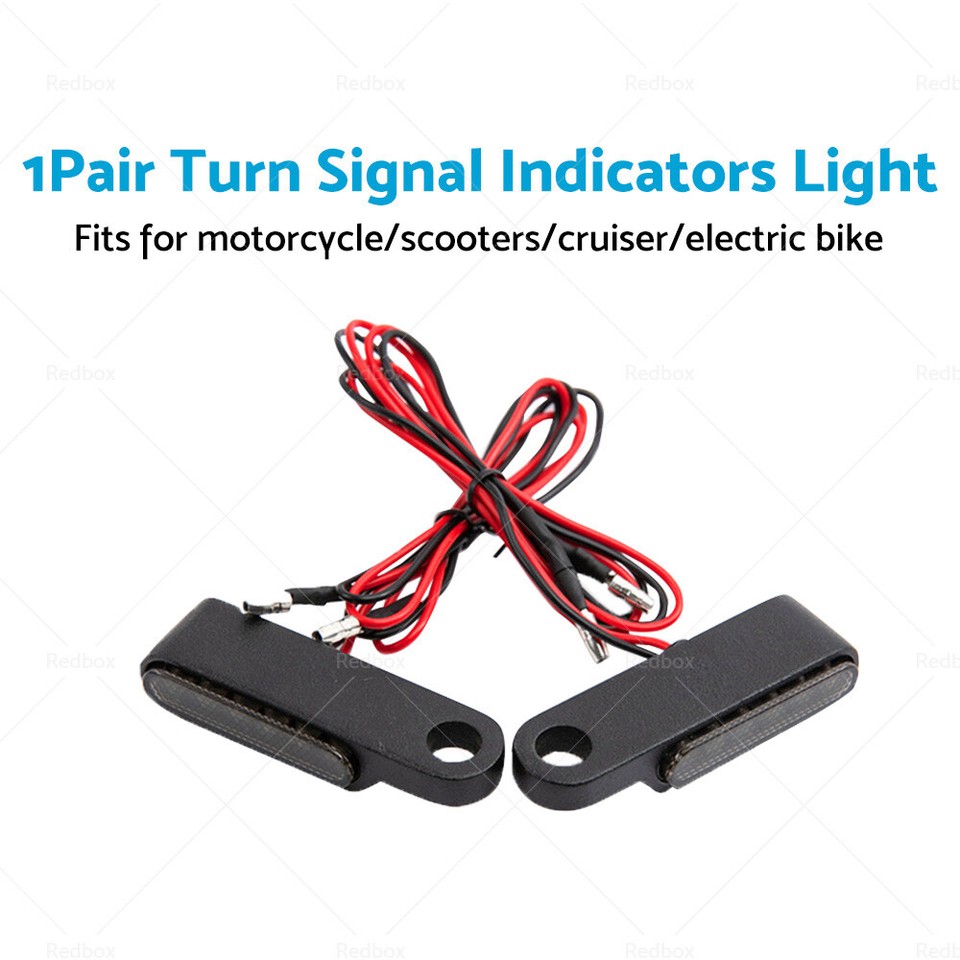 2X Black Motorcycle LED Mini Turn Signal Blinker Light Amber For Harley ...