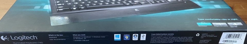 Logitech Illuminated Keyboard Wired USB K740 (920-000914) - NEW ...