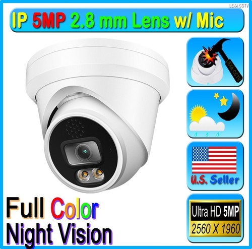 5MP IP Camera Full time Night Color Vu POE ONVIF 2.8mm Uniview | eBay