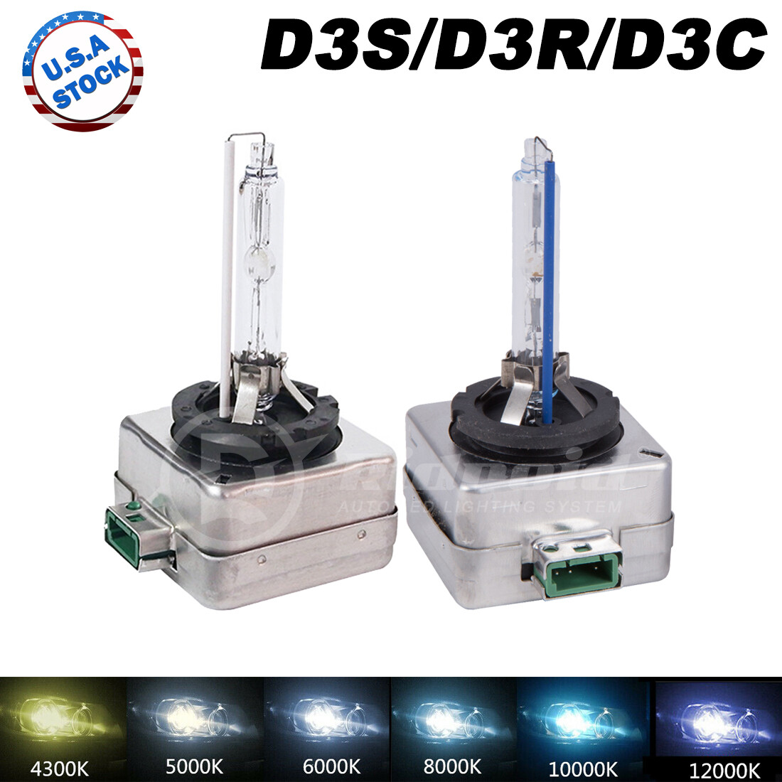 2x Xenon D3S D3R D3C HID Bulbs 35W Headlight Direct Replacement 4K 6K ...