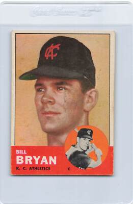 1963 Topps #236 Bill Bryan Athletics VG *DA-C2263 | eBay