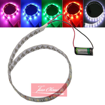 Battery Powered LED Strip 5050 SMD 50CM White Waterproof Flexible LED ...