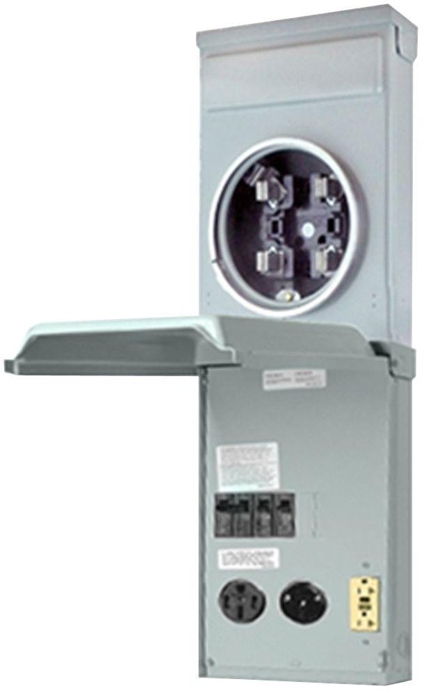 RV Outlet Box 100 Amp 120/240-Volt Ring Type Metered 50 Amp, 30 Amp 20 ...