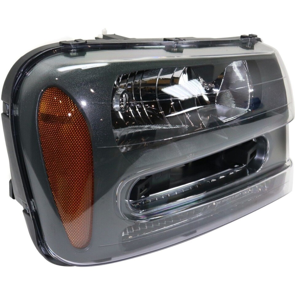 New Headlight Kit w/Grille & Header Panel For 2002-2009 Chevrolet ...