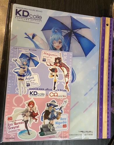 Kadokawa KDcolle Konosuba Mushoku Tensei Waifu Anime Clear File Art ...