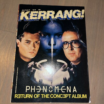 PHENOMENA KERRANG NO.97 MAGAZINE JUNE 27 1985 GLENN HUGHES Ac/Dc UK ...