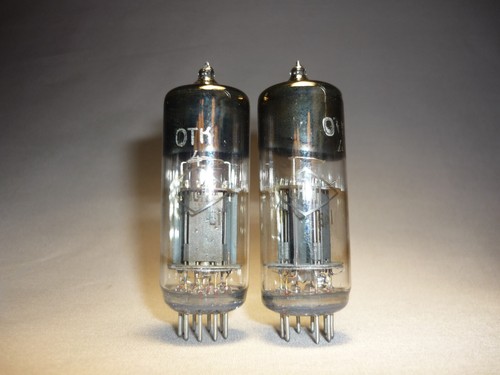 2pcs. 6N6P / 6Н6П Double triode FOTON. SAME DATE IV-1961 ~ E182CC, 7119 ...