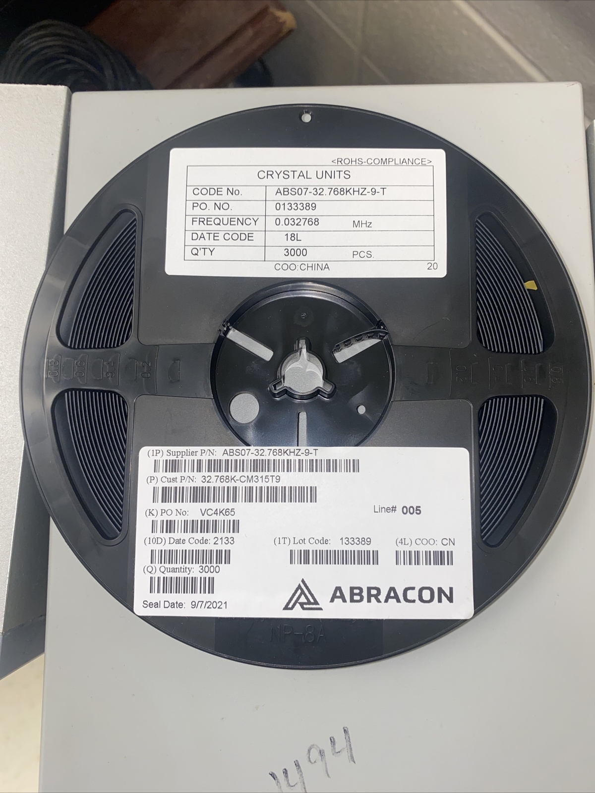Abracon LLC ABS07-32.768KHZ-9-T CRYSTAL UNITS Quantity Of 3000 | eBay