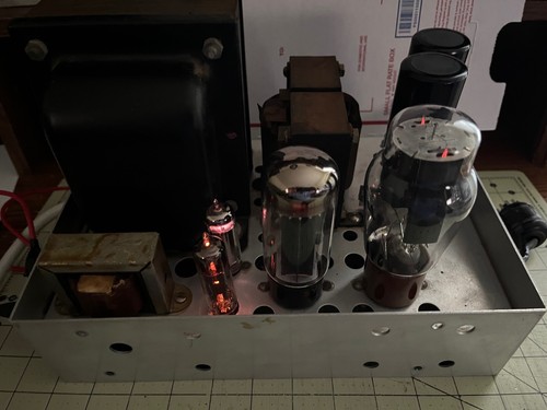 Vintage EF Johnson Invader Power Supply with Tubes - New Capacitors ...