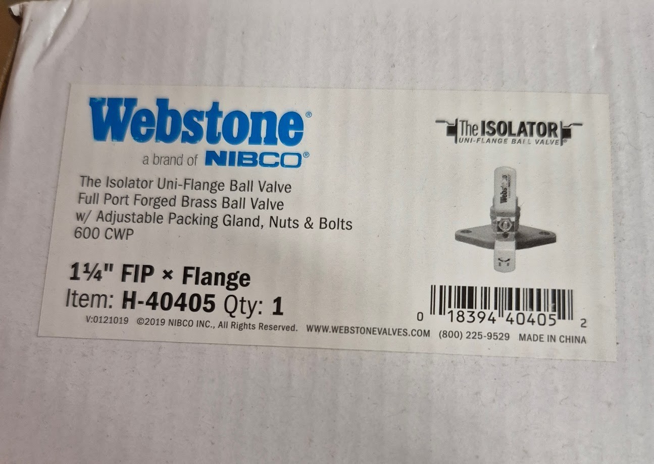 Webstone 40405, 1.25" threaded isolator flange | eBay