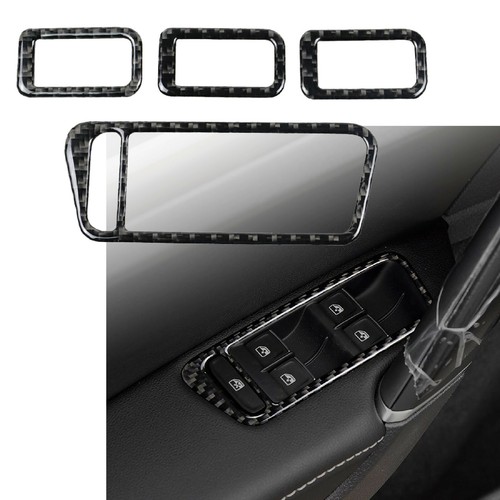 Carbon Fiber Window Switch Button Frame Cover Trim Fits 15-20 Golf MK7 ...