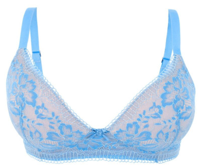 Glamorise PERFECT "A" PADDED Lace Cup Bra 40A (Wireless) STRETCH-STRAPS ...
