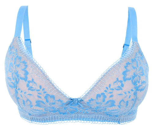 Glamorise 38A PERFECT "A" PADDED Lace Cup Bra (Wireless) STRETCH-STRAPS ...