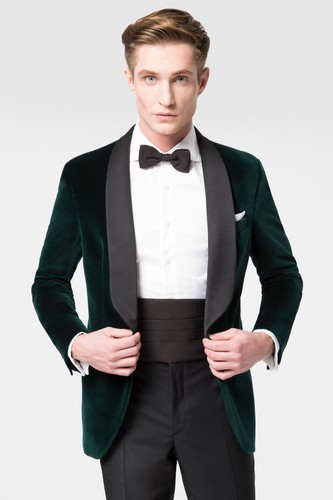 Men Green Smoking Jackets Wedding Groom Designer Dinner Party Wear ...