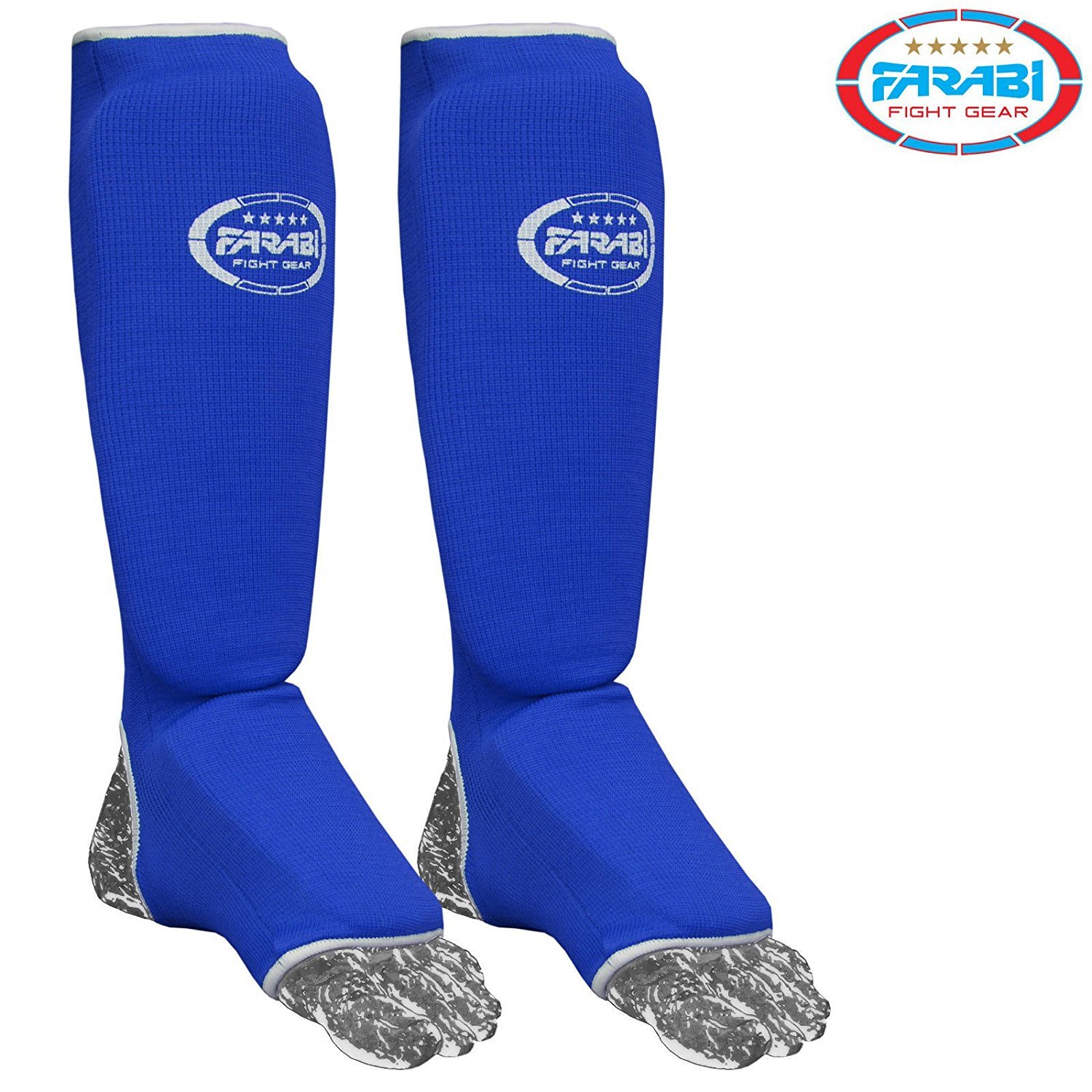 Farabi Shin Pad Guard Instep Padded Foot Leg Protector Kick Boxing MMA ...