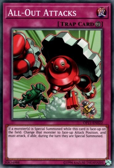 All-Out Attacks OP11-EN022 OTS Tournament Pack 11 Unlimited for sale ...