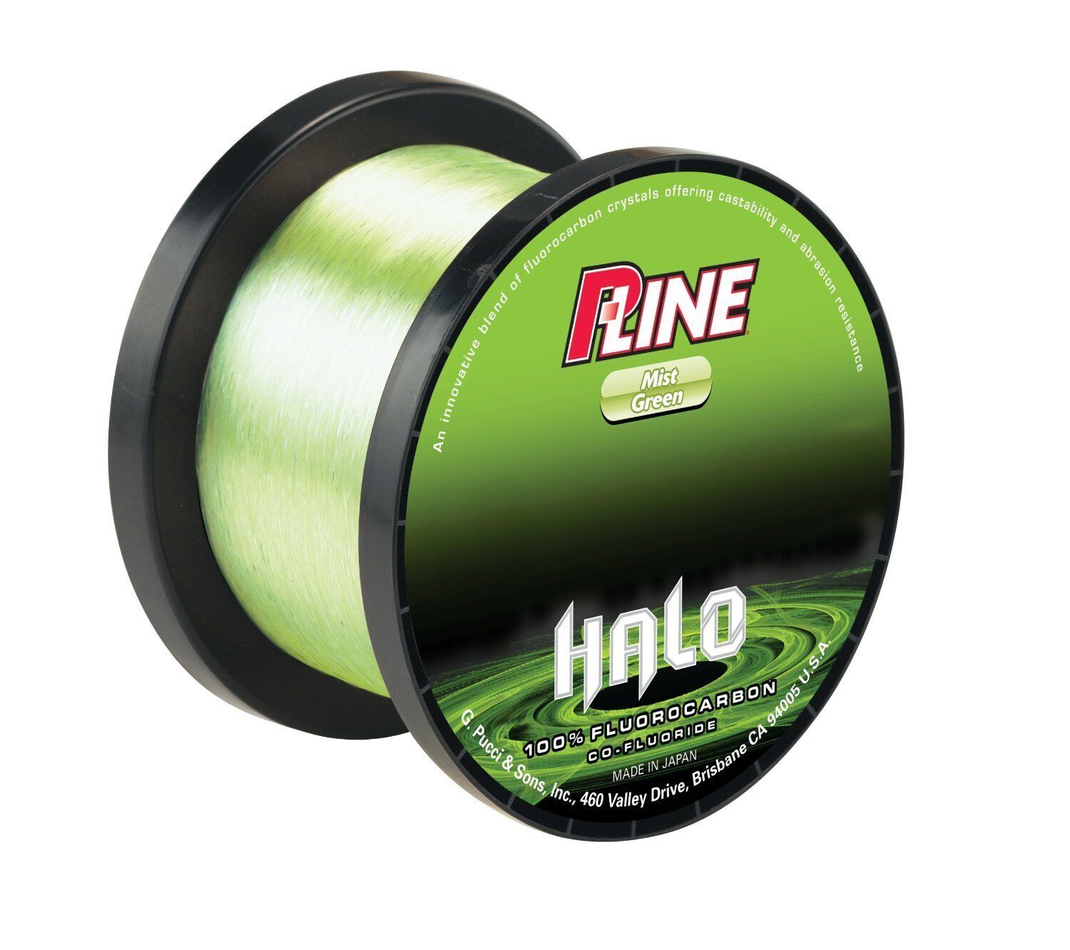 P-LINE HALO MIST GREEN - 660 YARDS SPOOLS 10-20 LB - 100% FLUOROCARBON ...