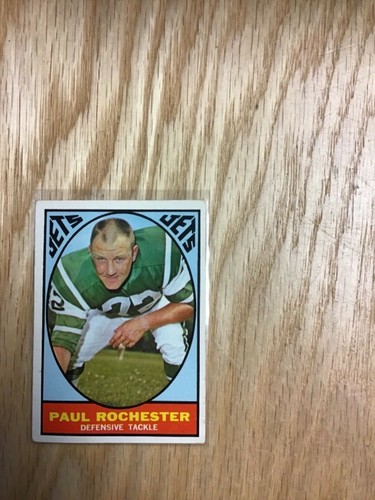 1967 Topps Football Paul Rochester New York Jets Card #100 | eBay