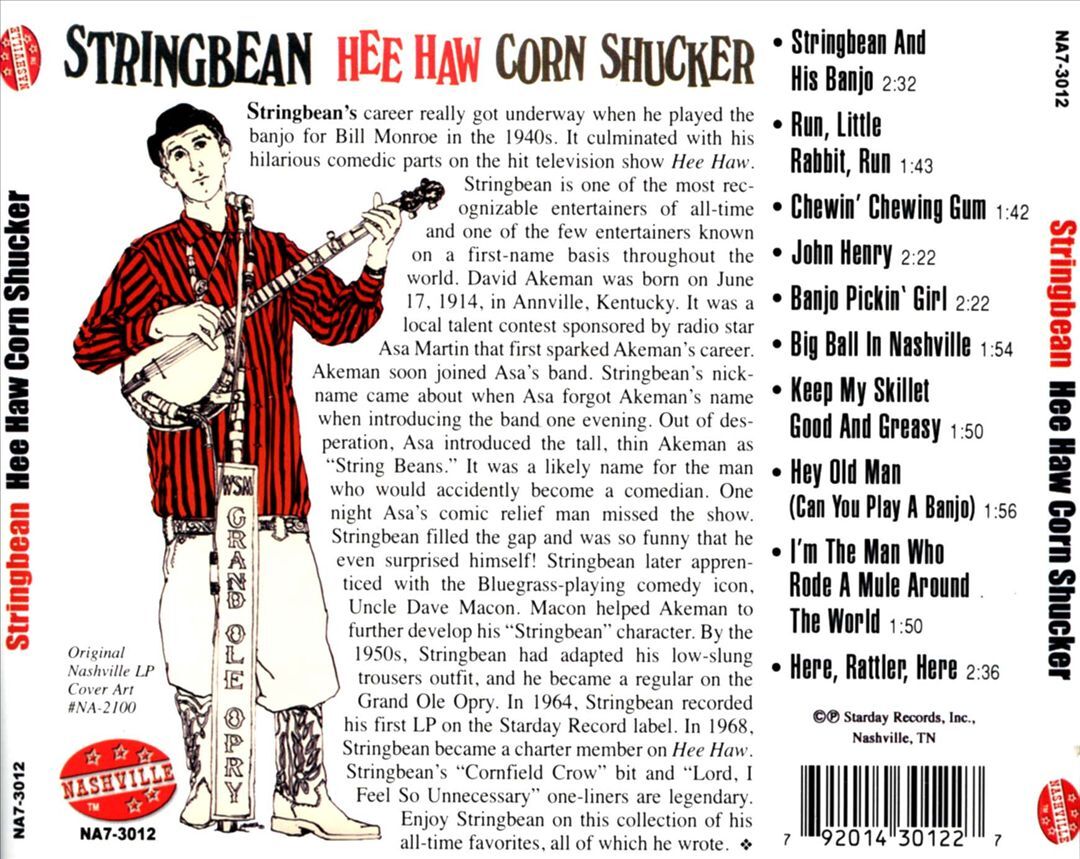 STRINGBEAN - HEE HAW CORNSHUCKER NEW CD 792014301227| eBay