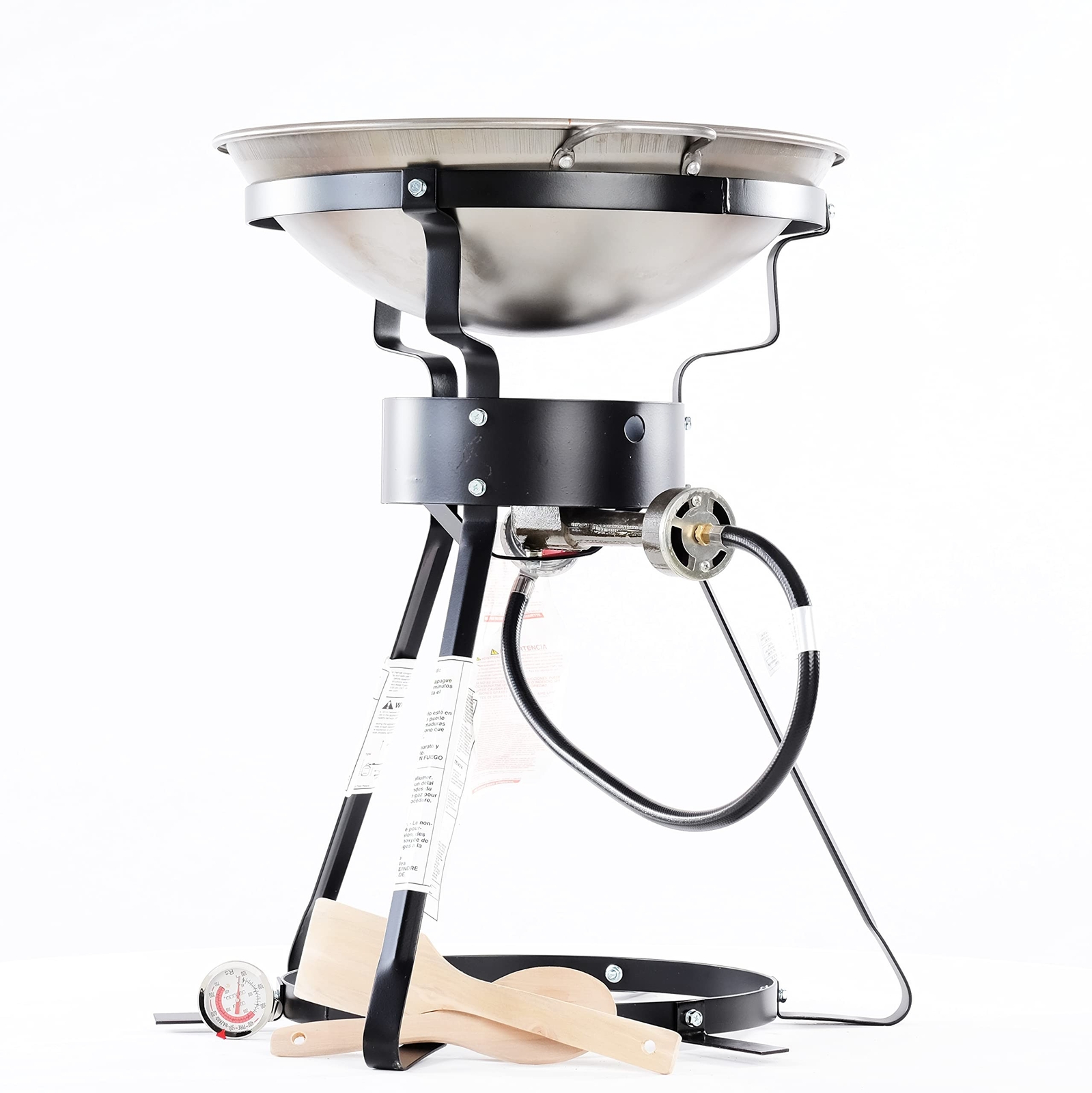 King Kooker 24WC 12" Portable Propane Outdoor Cooker with Wok, 18.5" L ...