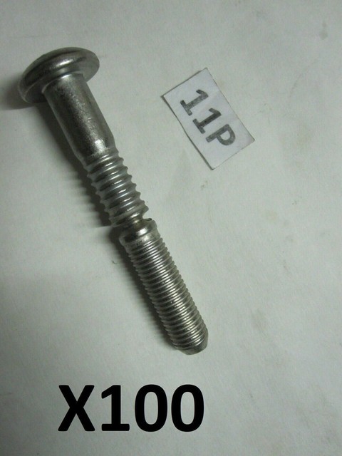 100pcs Huck C6l C6lb-u12-12 Lockbolt Pin 3/8 Inch 0.375 Round Head ...