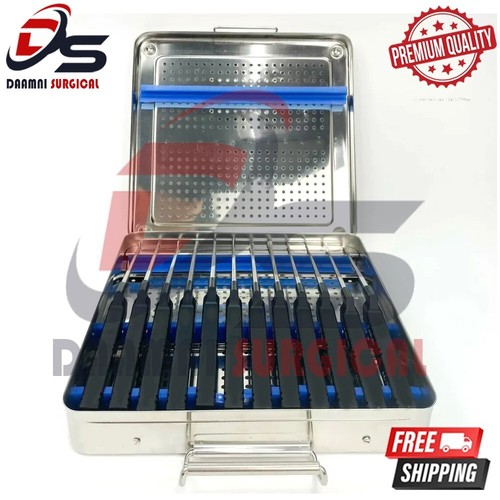 Lot Of 14 Codman Microdiscectomy Karlin Cervical Curettes Set with Tray ...