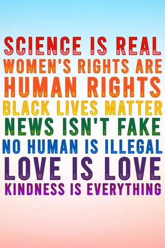 Science Is Real Black Lives Matter Rights LGBTQIA Rainbow Poster Poster ...