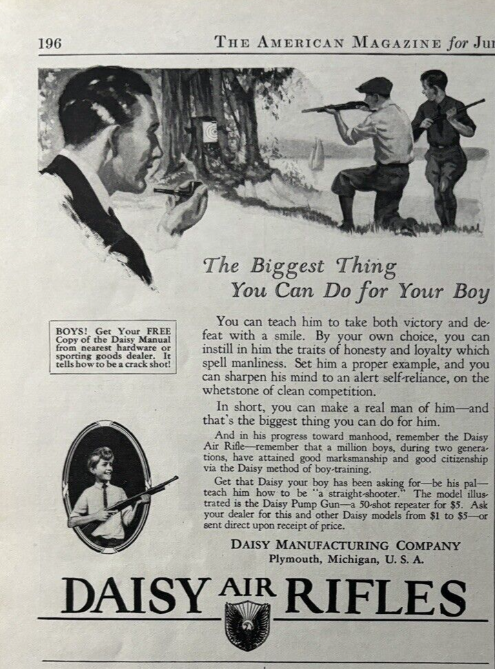1927 Daisy Air Rifles Plymouth Mi Biggest Thing For Boy BB Gun Vintage ...