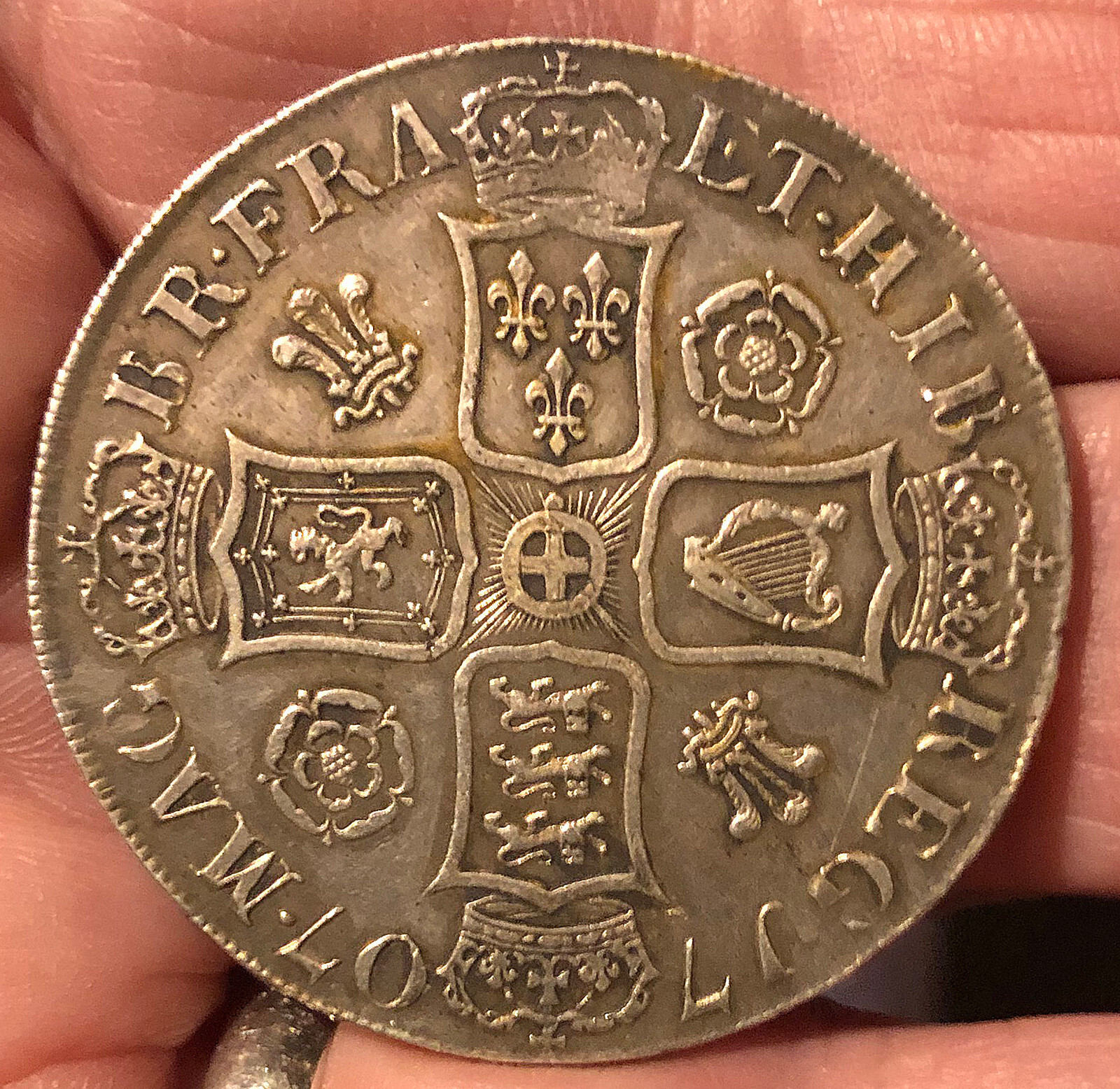 1707 Crown Septimo - Queen Anne British Silver Coin | eBay UK