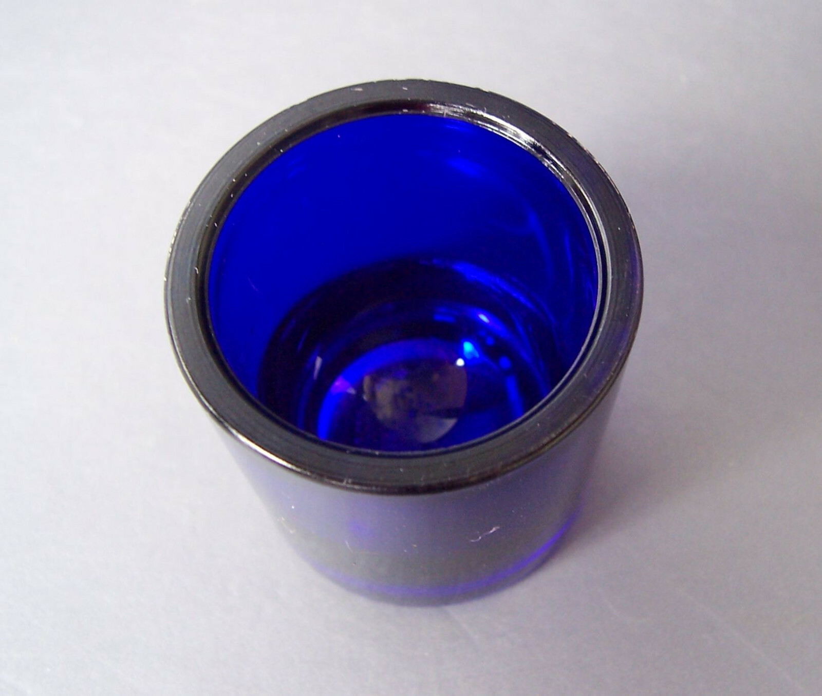 Replacement Cobalt Blue Glass Liner for a salt 34mm top width, 36mm ...