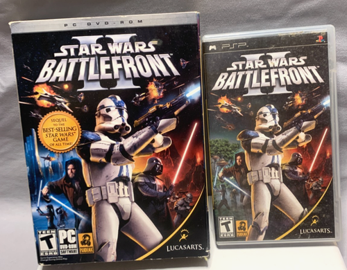 Lot of 2 Star Wars Battlefront 2 Sony PSP and PC DVD Complete in Box | eBay