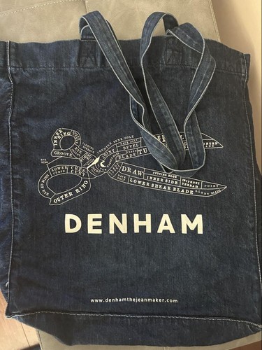 Denham Denim Tote Bag Used, Minimal Wear, Blue Denim, Durable, Stylish ...