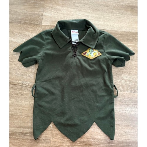Vintage Kids Disney Peter Pan Tunic Shirt Dress Up Halloween Costume ...