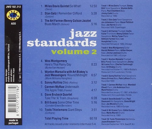 Various Artists Jazz Standards Vol.2 (CD) | eBay