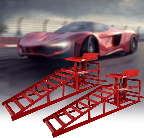 2 Pcs Heavy Duty Auto Car Truck Service Ramps Lifts Hydraulic Lift ...