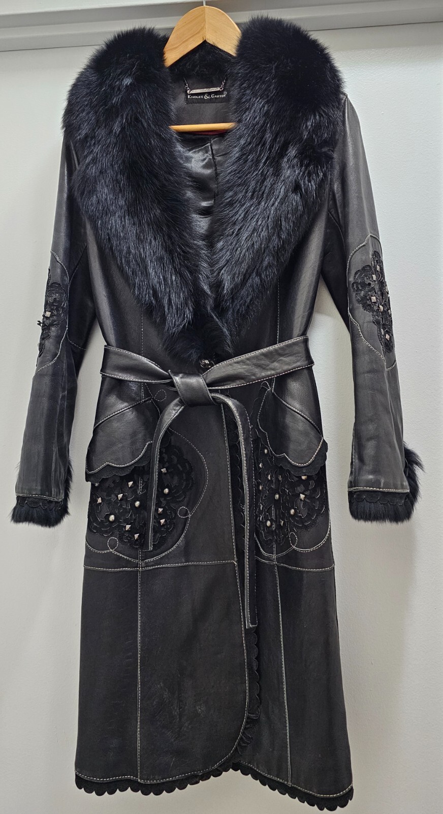 Knoles & Carter Embellished Designer Lamb skin & Fur … - Gem