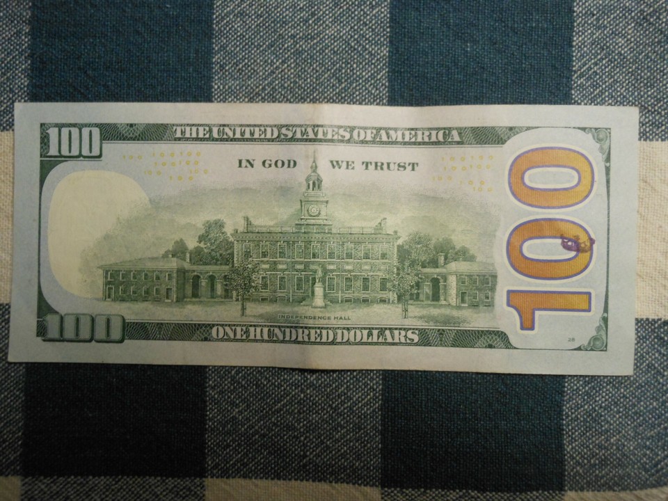 REPEATER SERIAL NUMBER FANCY 63252563 $100 ONE HUNDRED DOLLAR BILL NOTE ...