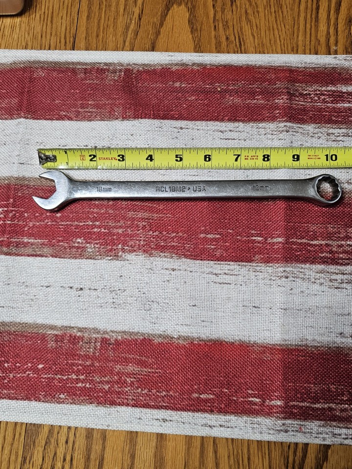 MATCO TOOLS USA - 10” RCL18M2 METRIC 12-POINT 18MM COMBINATION WRENCH ...