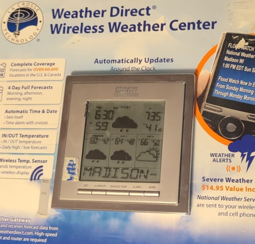 New La Crosse Weather Direct Wireless Center Report Temperature ...