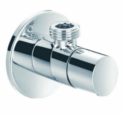 Quality Stylish Chrome Plated 1/2" x 1/2" Toilet WC Isolating Shut off ...