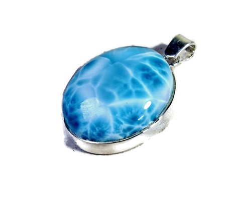 2. "in. Dominican Nice Deep Blue Larimar Stone Pendant Handmade | eBay