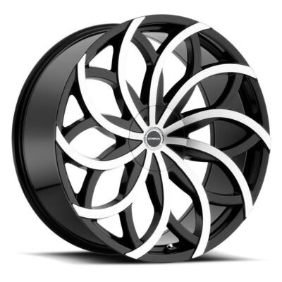 22 inch 22x9.5 Strada HURACAN BLACK MACHINED wheels rims 6x135 +30 | eBay