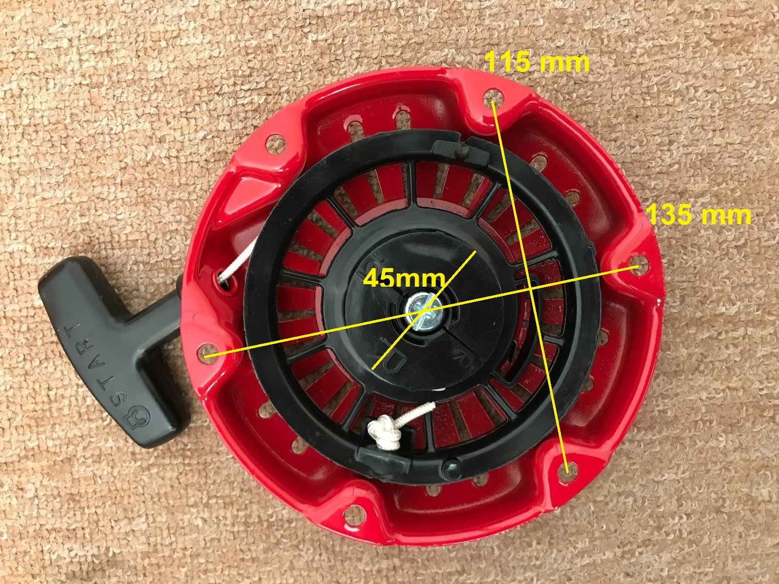 Recoil Pull Starter Assembly Fits Honda GX100 Engine Metal Case Plastic ...