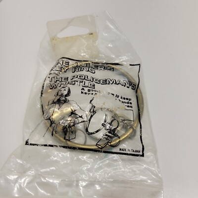 VTG Brass Jailers Key Ring & Policeman's Whistle Combo Pack Costume ...