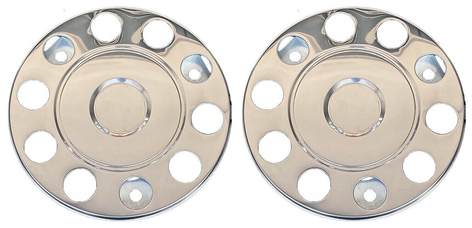 For Universal Truck Stainless Steel 22.5" Truck Wheel Trim Covers 2 Pcs ...