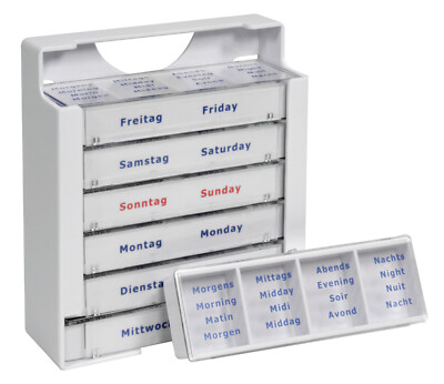 Med-Comfort Tablettendispenser Weiß 7 Tage Tabletten Medikamenten Box ...