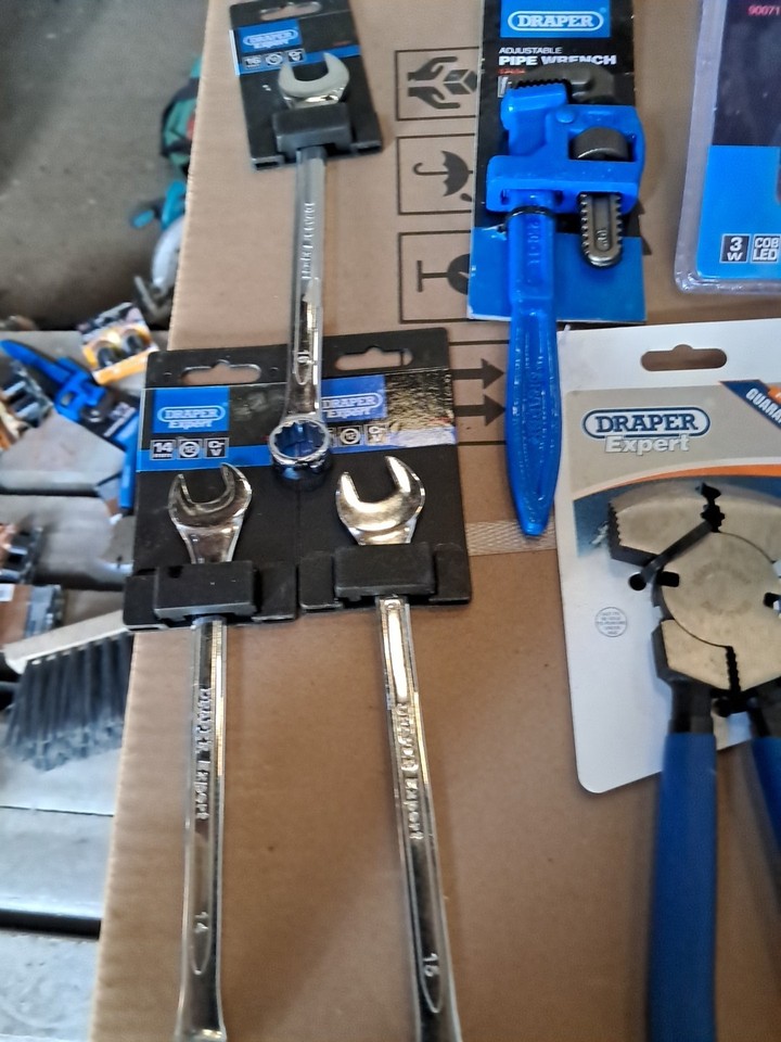 Job Lot Draper Tools Spanners, wrench, Head Torch, Pliers, walling ...