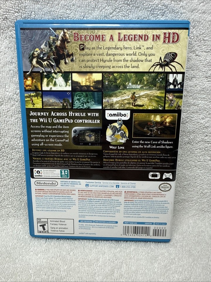 The Legend of Zelda: Twilight Princess HD (Nintendo Wii U, 2016 ...
