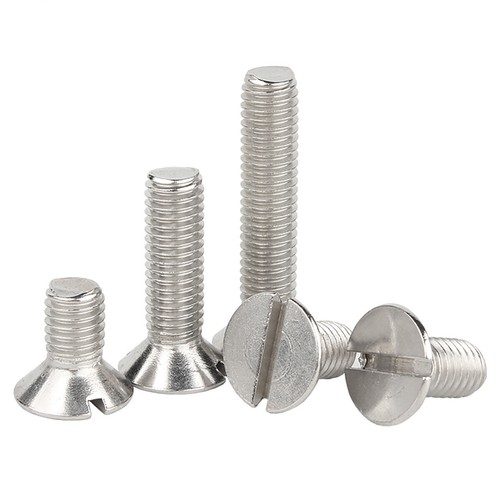 M1.6 - M8 SLOTTED COUNTERSUNK MACHINE SCREWS A2 STAINLESS STEEL SLOT ...